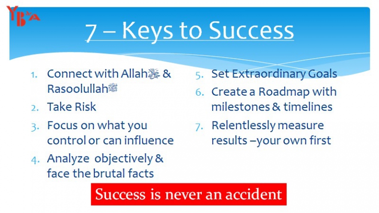 7 Keys to Success – Summary – Mahmood Habib Masjid and Islamic Centre